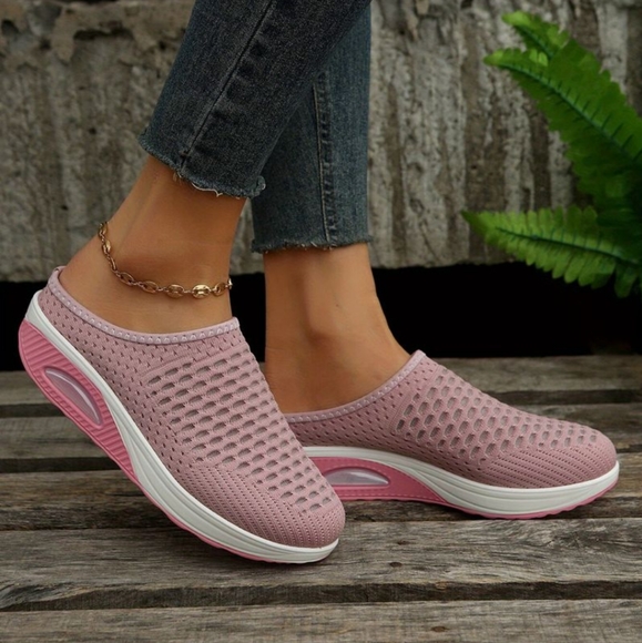 Shoes | Womens Mesh Shoes Slip On Wedge Air Cushion Sandals Sneakers ...